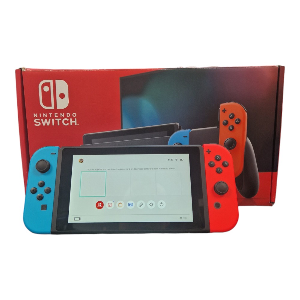 Pre-owned Nintendo Switch Neon Red and Blue Console Boxed - Own4Less